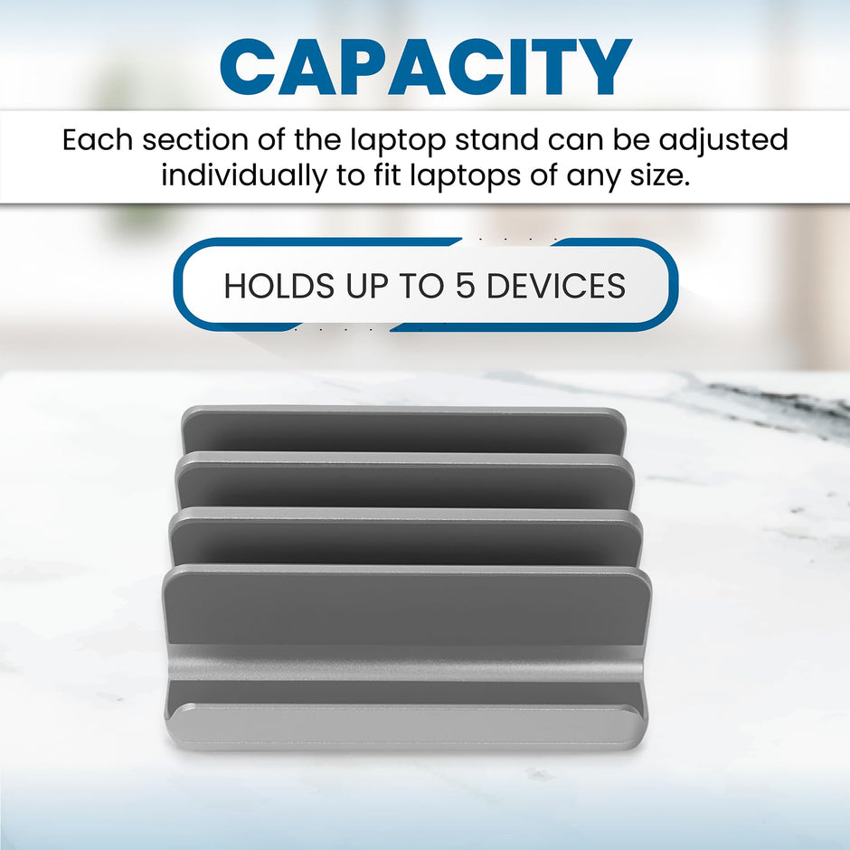 Multiple Laptop Holder Vertical - Grey
