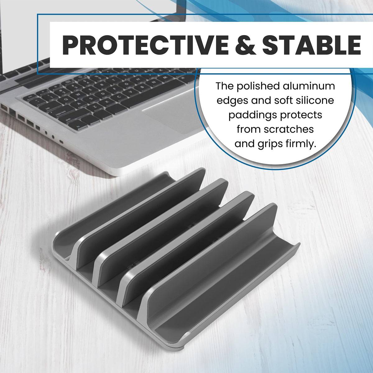 Multiple Laptop Holder Vertical - Grey