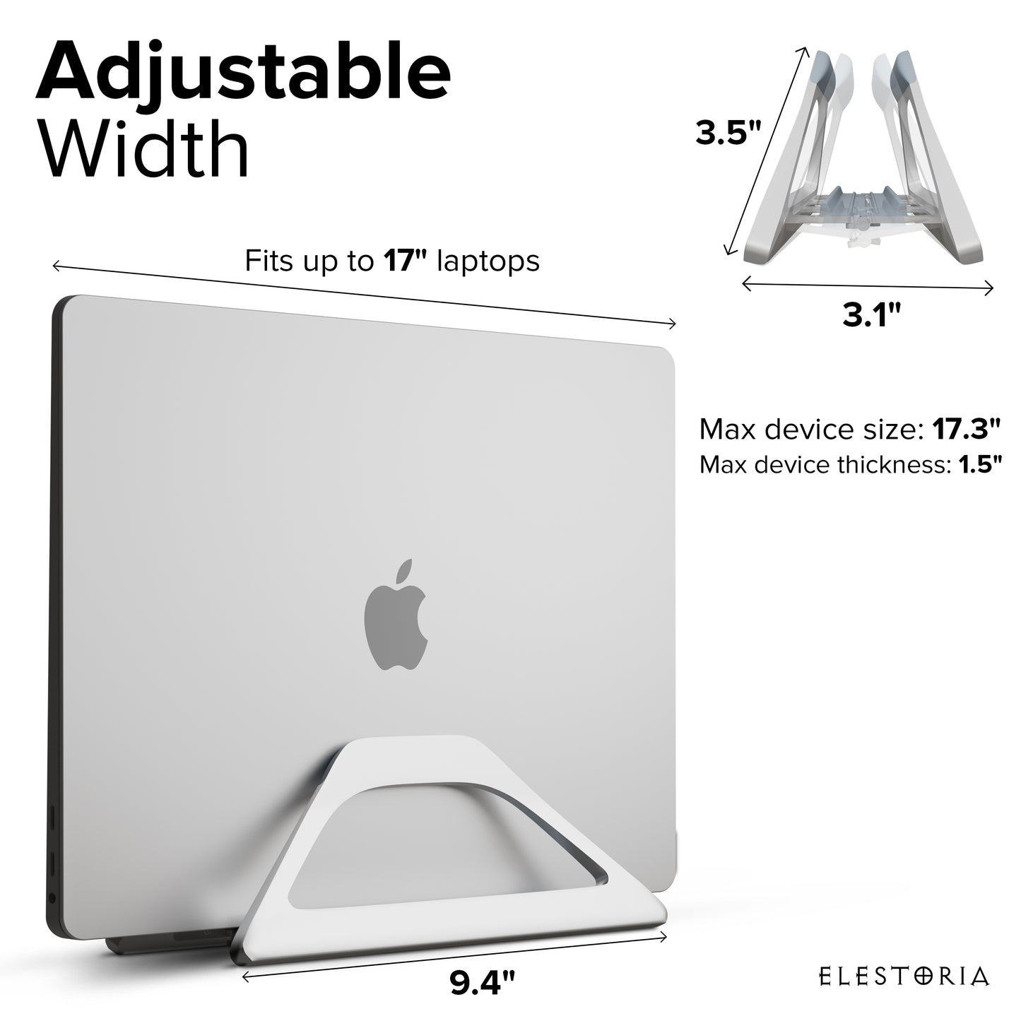 Gravity Laptop Stand - Silver – Elestoria